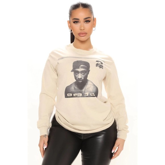Fashion Nova | Tops | Tupac Shakur Womens Licensed 2pac Me Against The ...